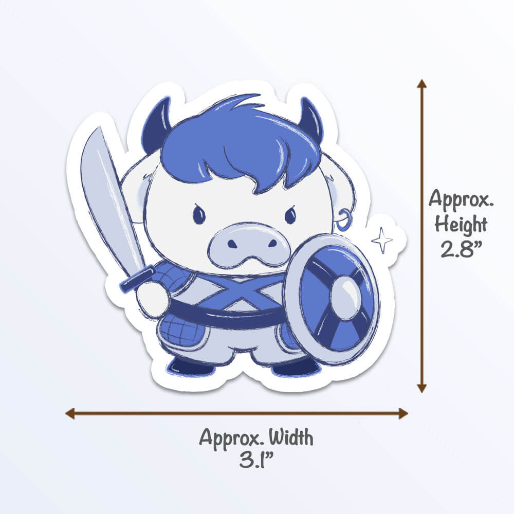 Ox Warrior Chinese Zodiac Kawaii Sticker – Irene Koh Studio