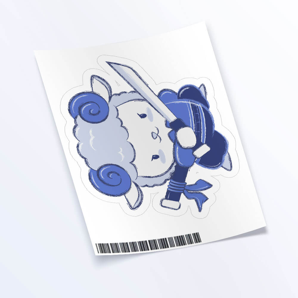 Sheep Warrior Chinese Zodiac Kawaii Sticker – Irene Koh Studio
